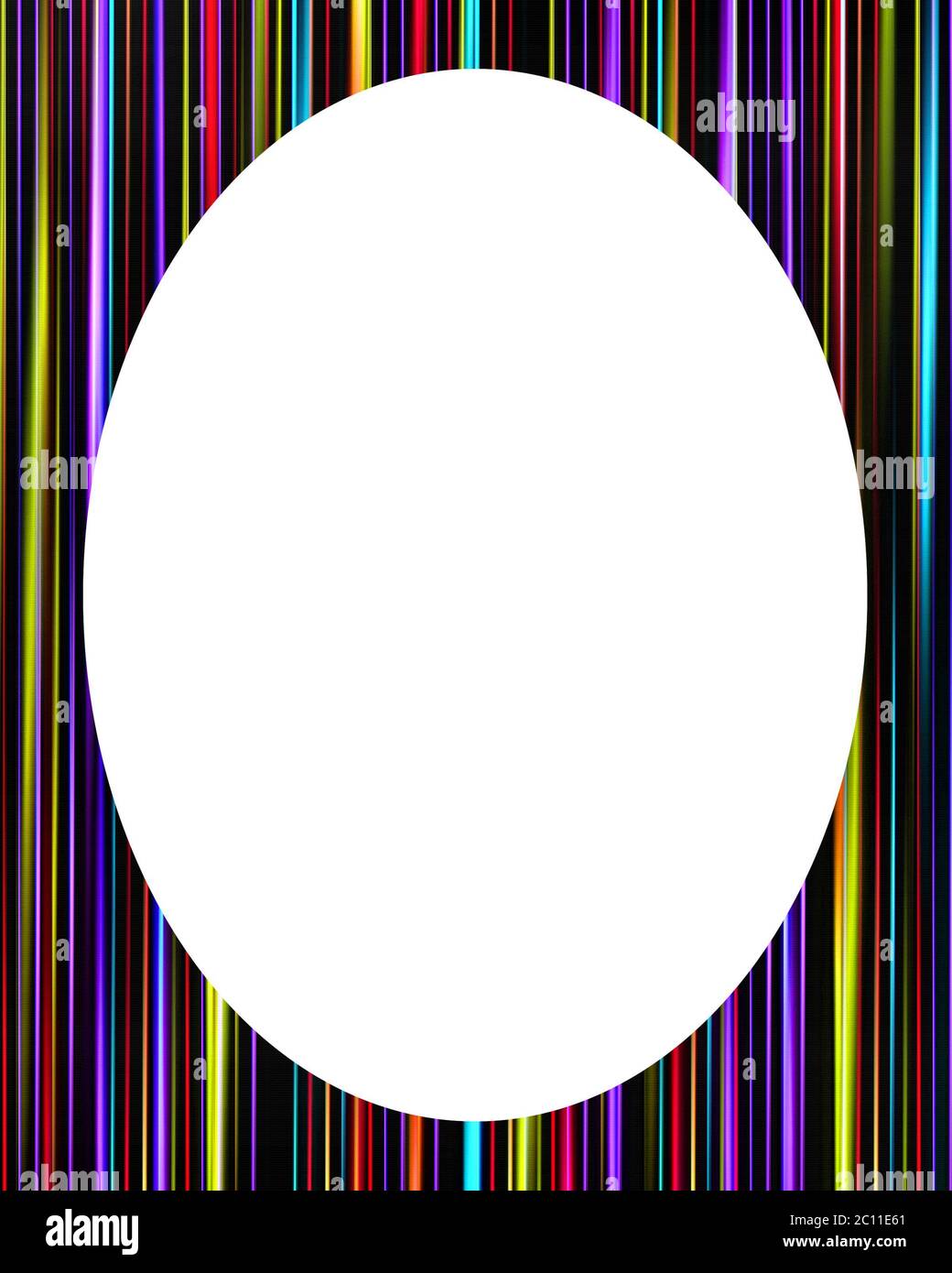 Circle White Frame Background with Decorated Stripes Borders Stock ...