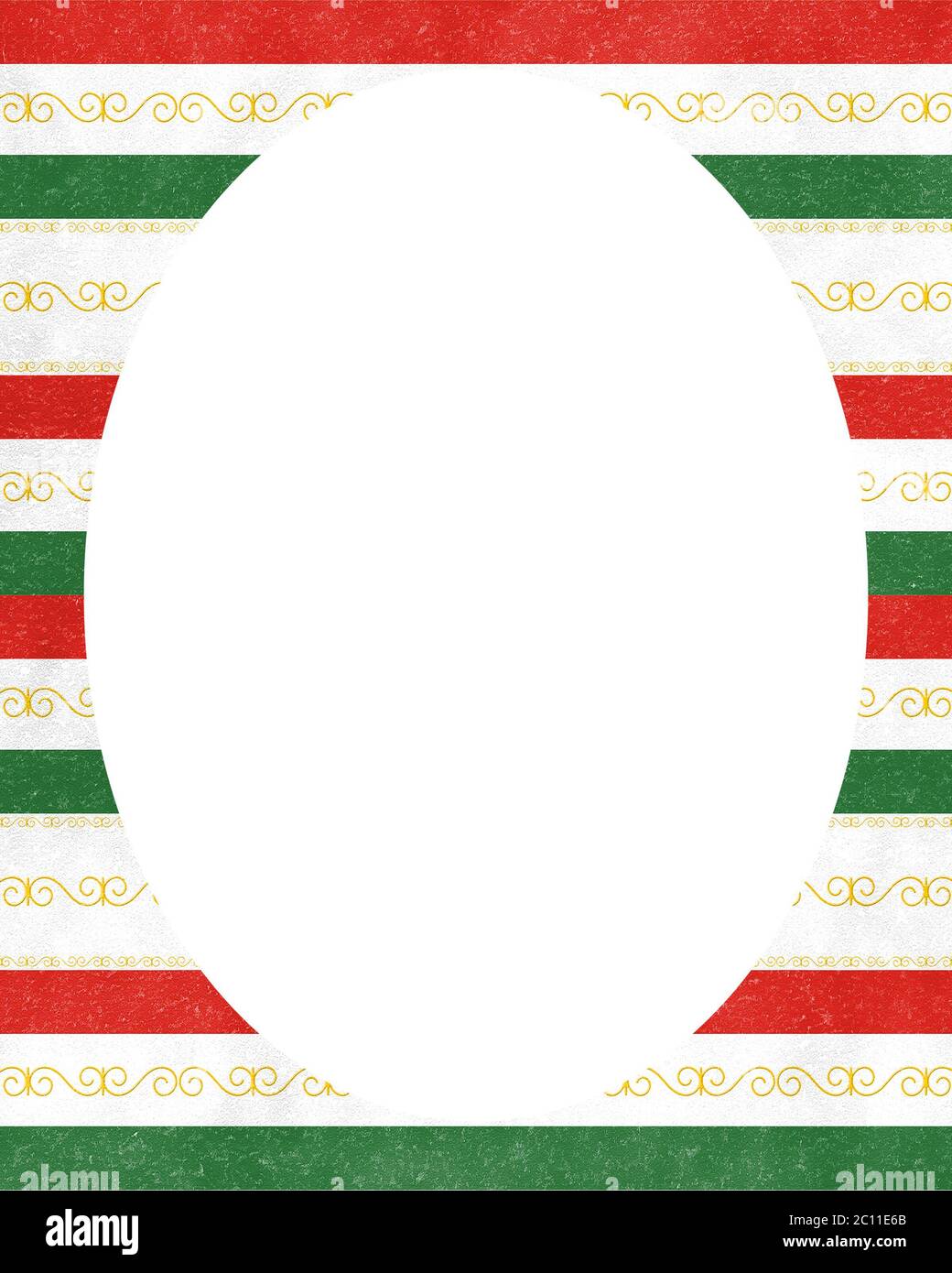 Circle White Frame Background with Decorated Stripes Borders Stock ...
