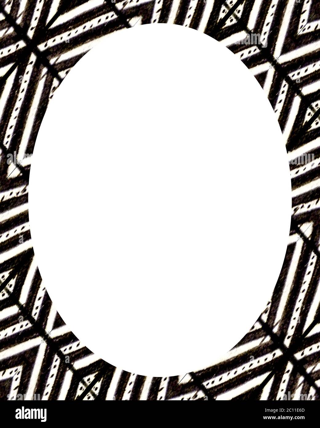 Circle White Frame Background with Decorated Stripes Borders Stock ...