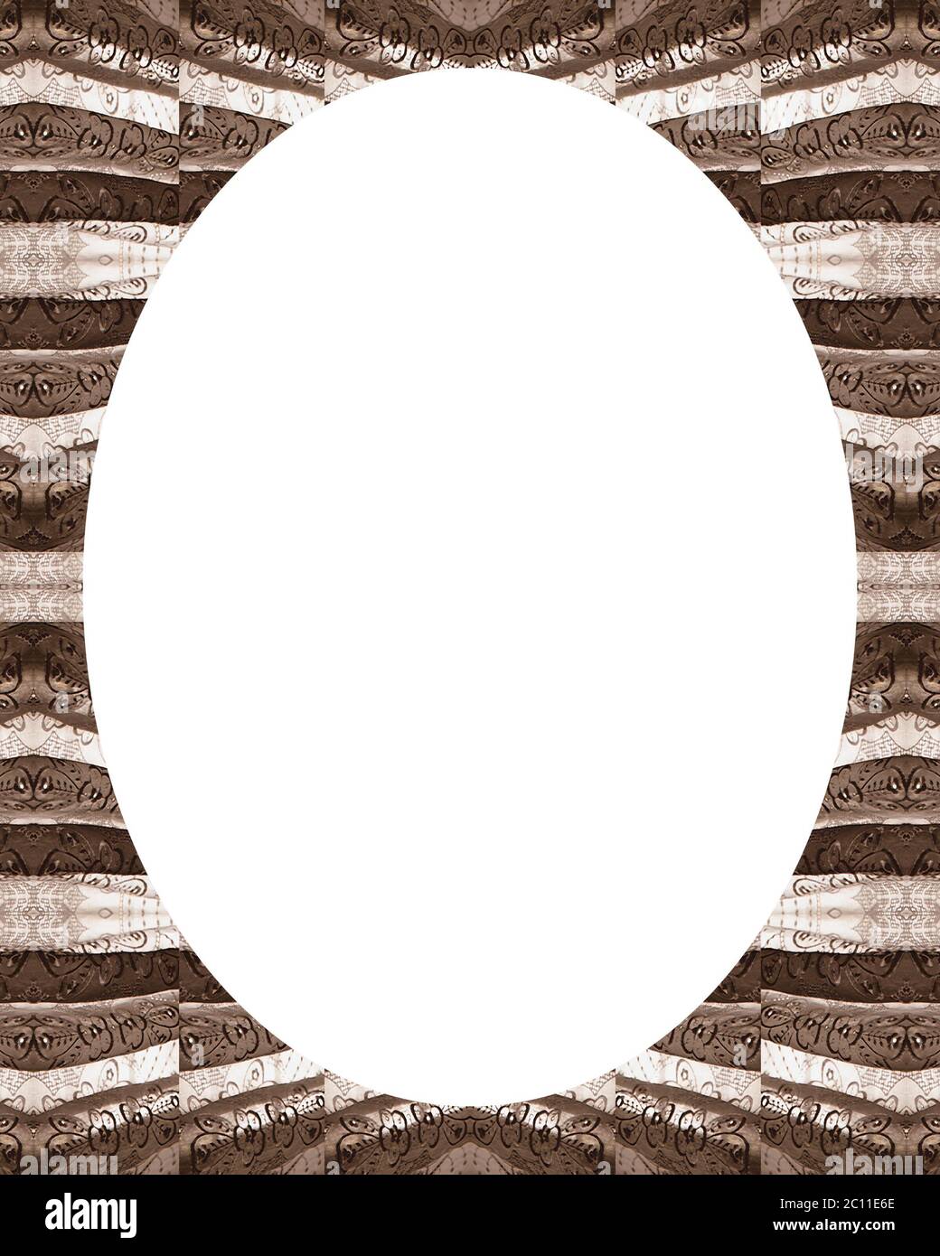 Circle White Frame Background with Decorated Stripes Borders Stock ...