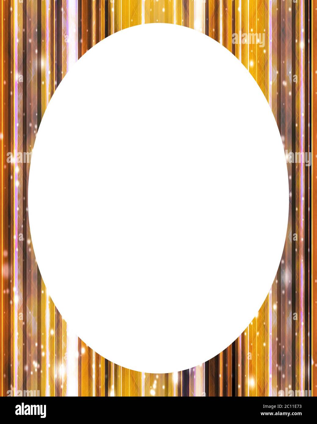 Circle White Frame Background with Decorated Stripes Borders Stock ...