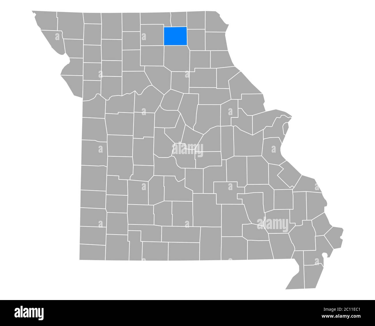Map of Adair in Missouri Stock Photo - Alamy
