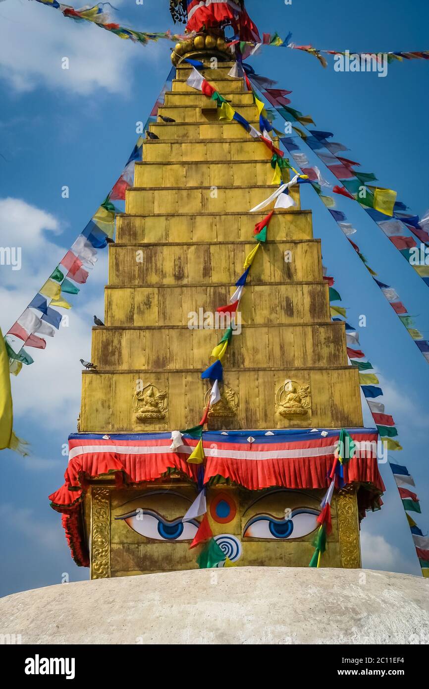 Nepal kathmandu boudhanath stupa spire hi-res stock photography and ...