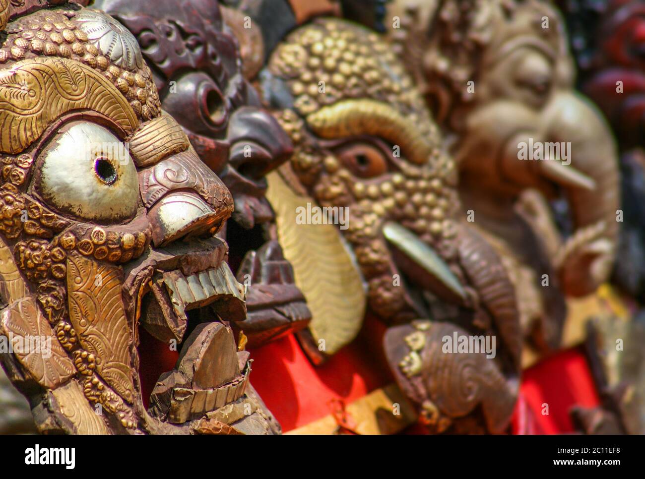 Carved masks on head hi-res stock photography and images - Alamy