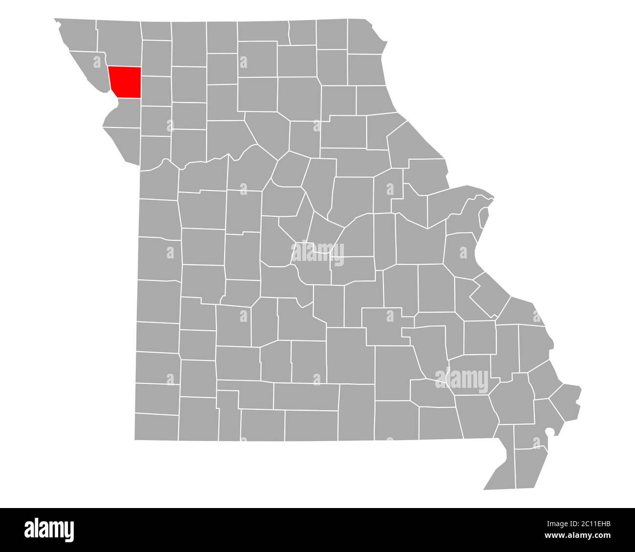 Map of Andrew in Missouri Stock Photo - Alamy