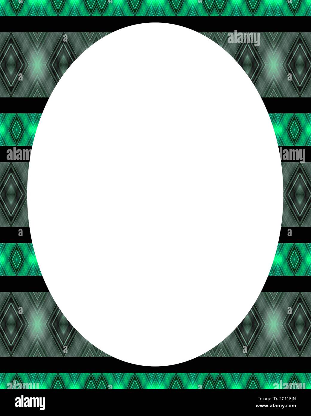 Circle White Frame Background with Decorated Stripes Borders Stock ...