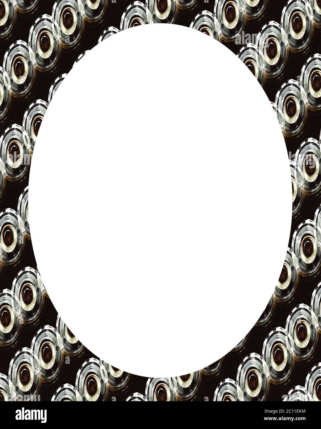 Circle White Frame Background with Decorated Stripes Borders Stock ...