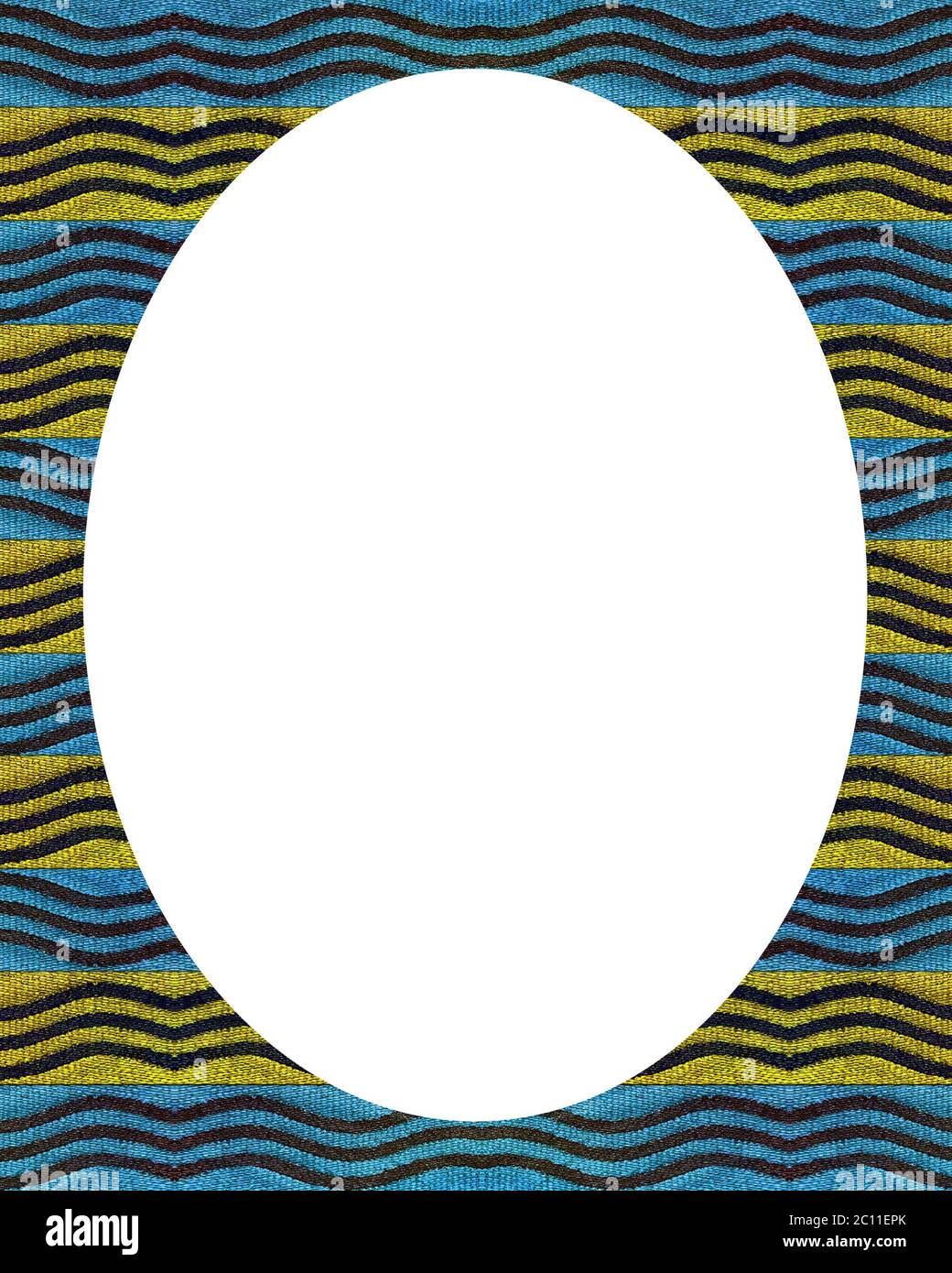 Circle White Frame Background with Decorated Stripes Borders Stock ...