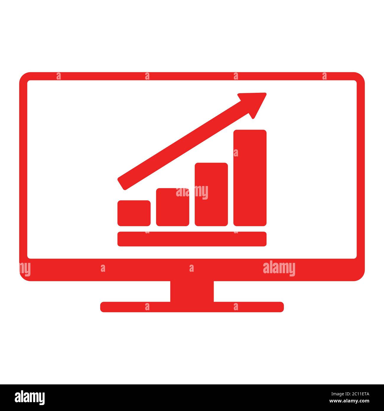 Bar chart and screen Stock Photo - Alamy