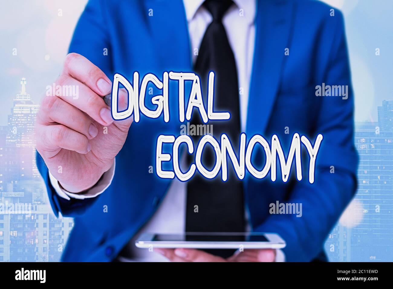 Word writing text Digital Economy. Business photo showcasing ...