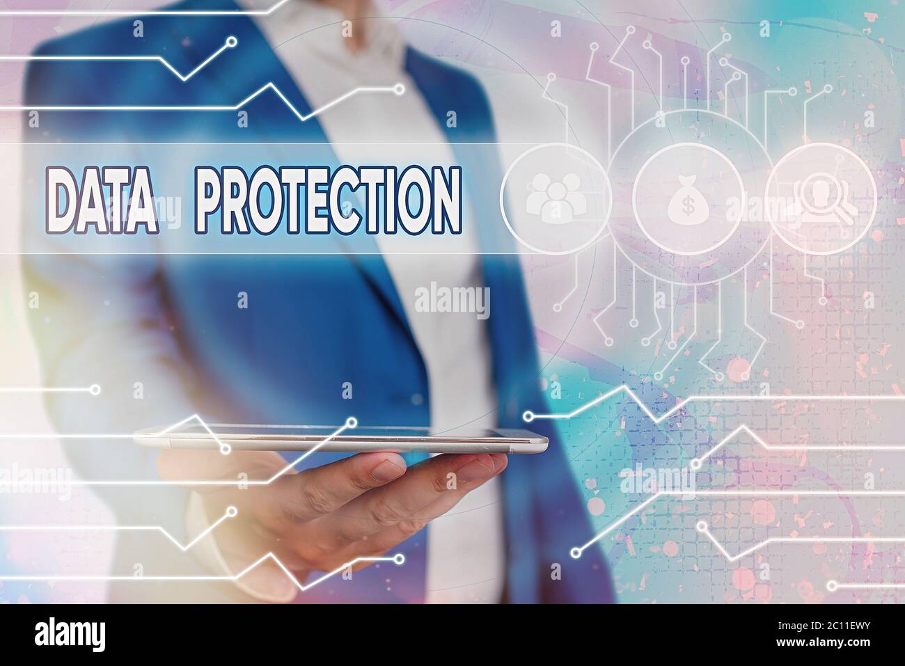 Text sign showing Data Protection. Business photo showcasing ...