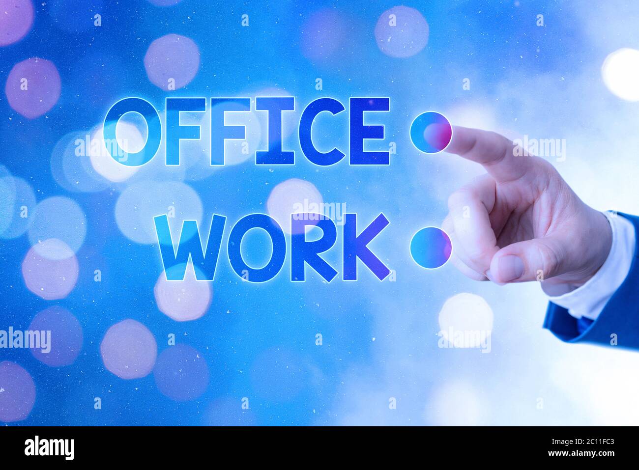 Writing note showing Office Work. Business concept for a work that ...