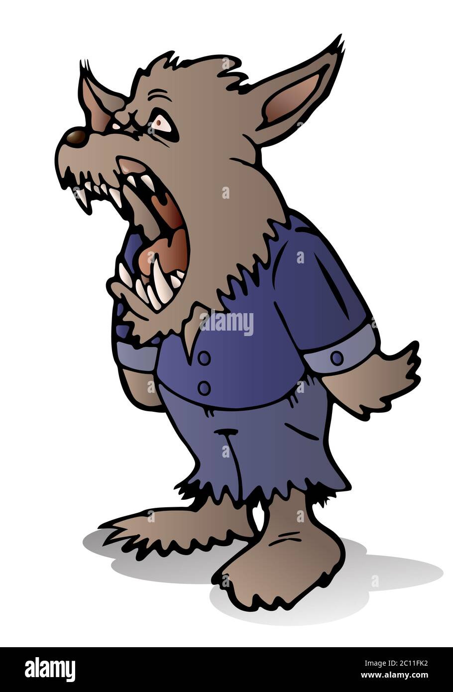 Scary Wolf Cartoon