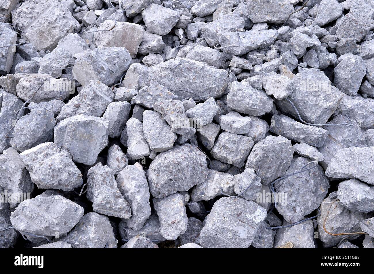 Building debris - the broken stones of the destroyed building Building ...