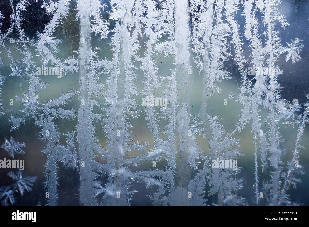 Frost on a window Stock Photo - Alamy