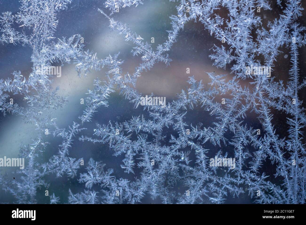 Frost on a window Stock Photo - Alamy
