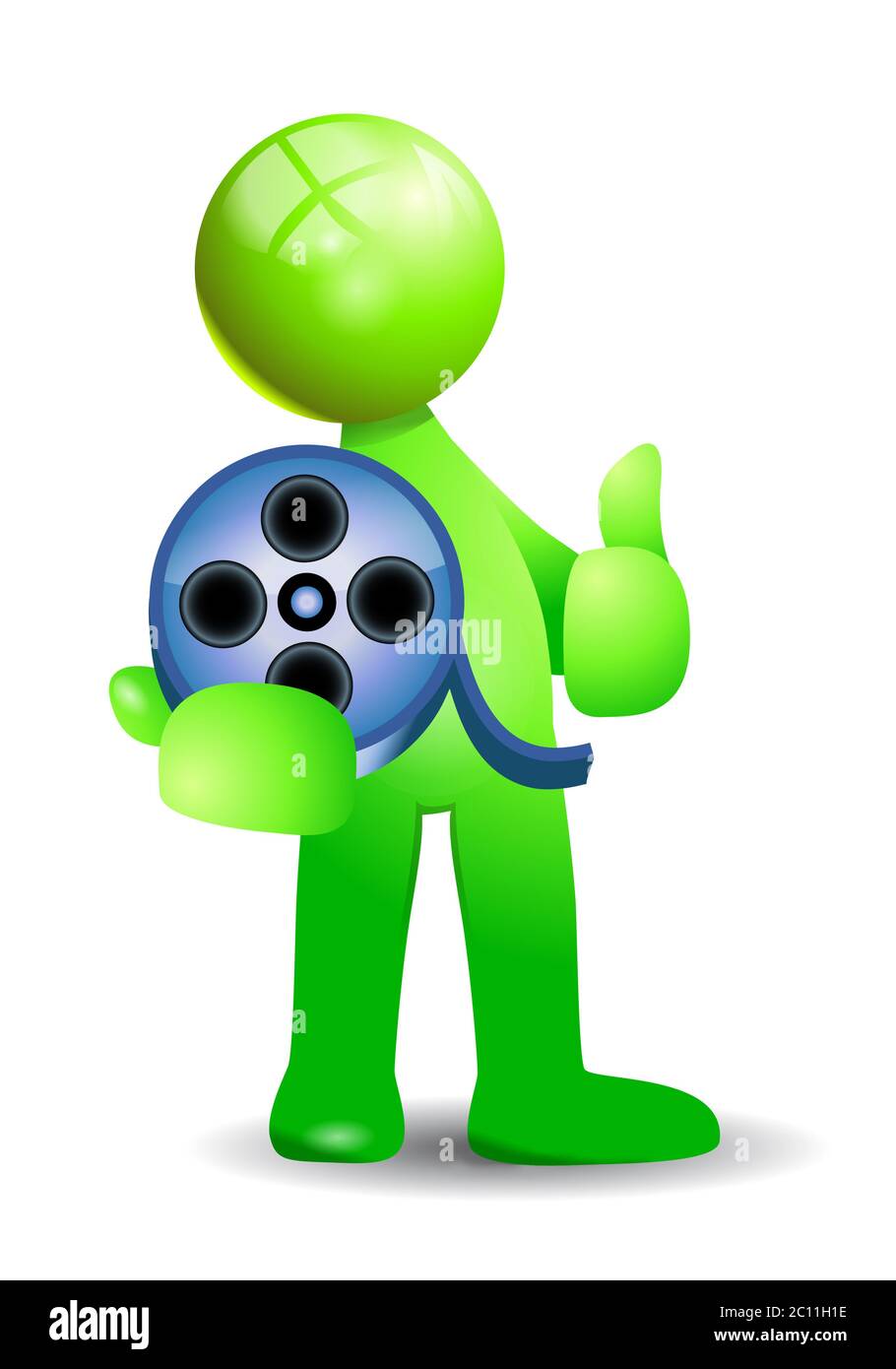 green human with carry a film Stock Photo - Alamy