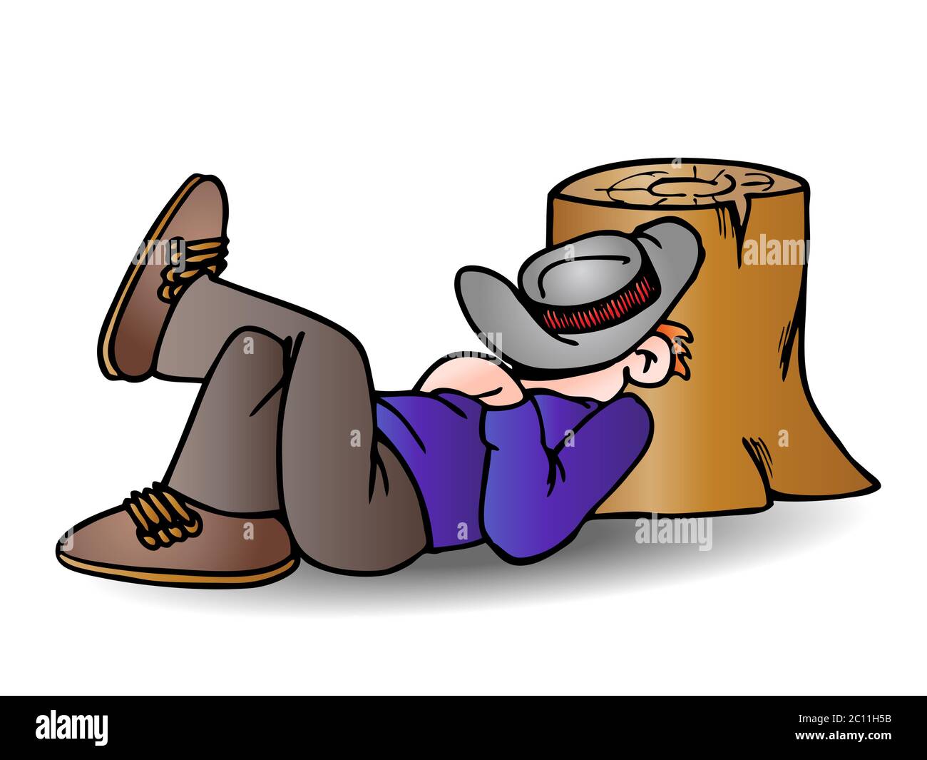 Man wearing cowboy hat tree hi-res stock photography and images - Alamy