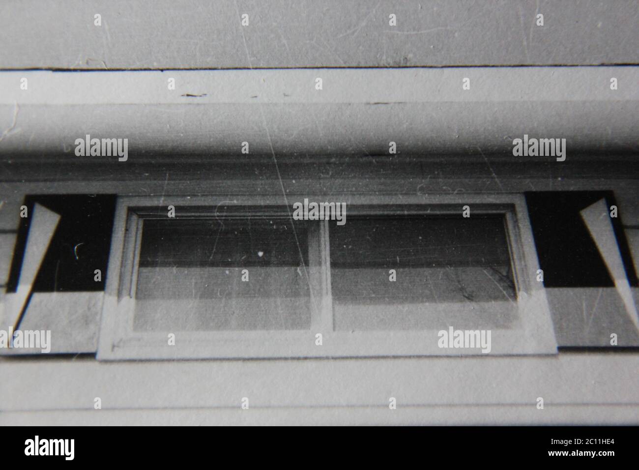 Fine 70s vintage black and white extreme photography of a window of a ...