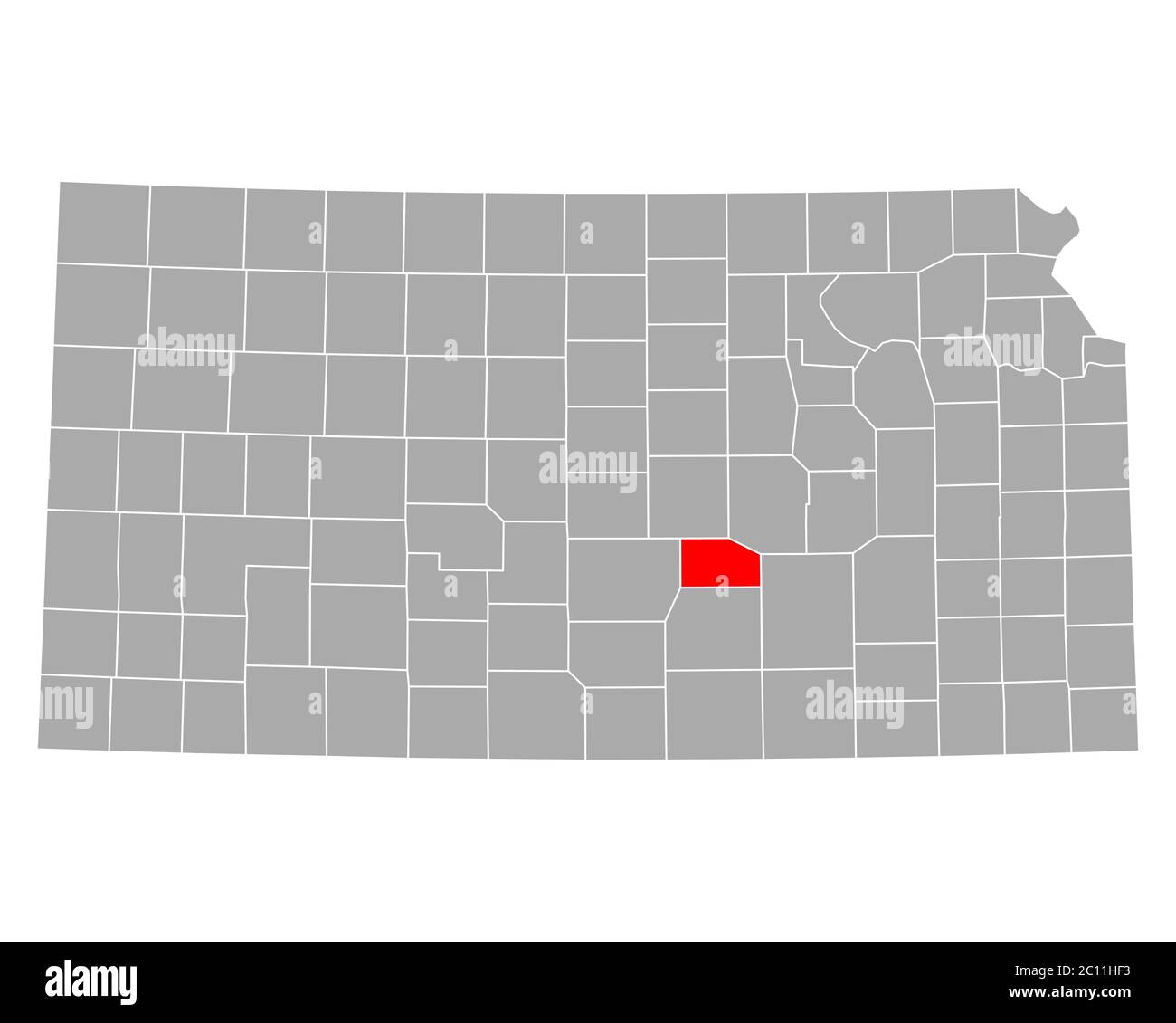 Map of Harvey in Kansas Stock Photo - Alamy