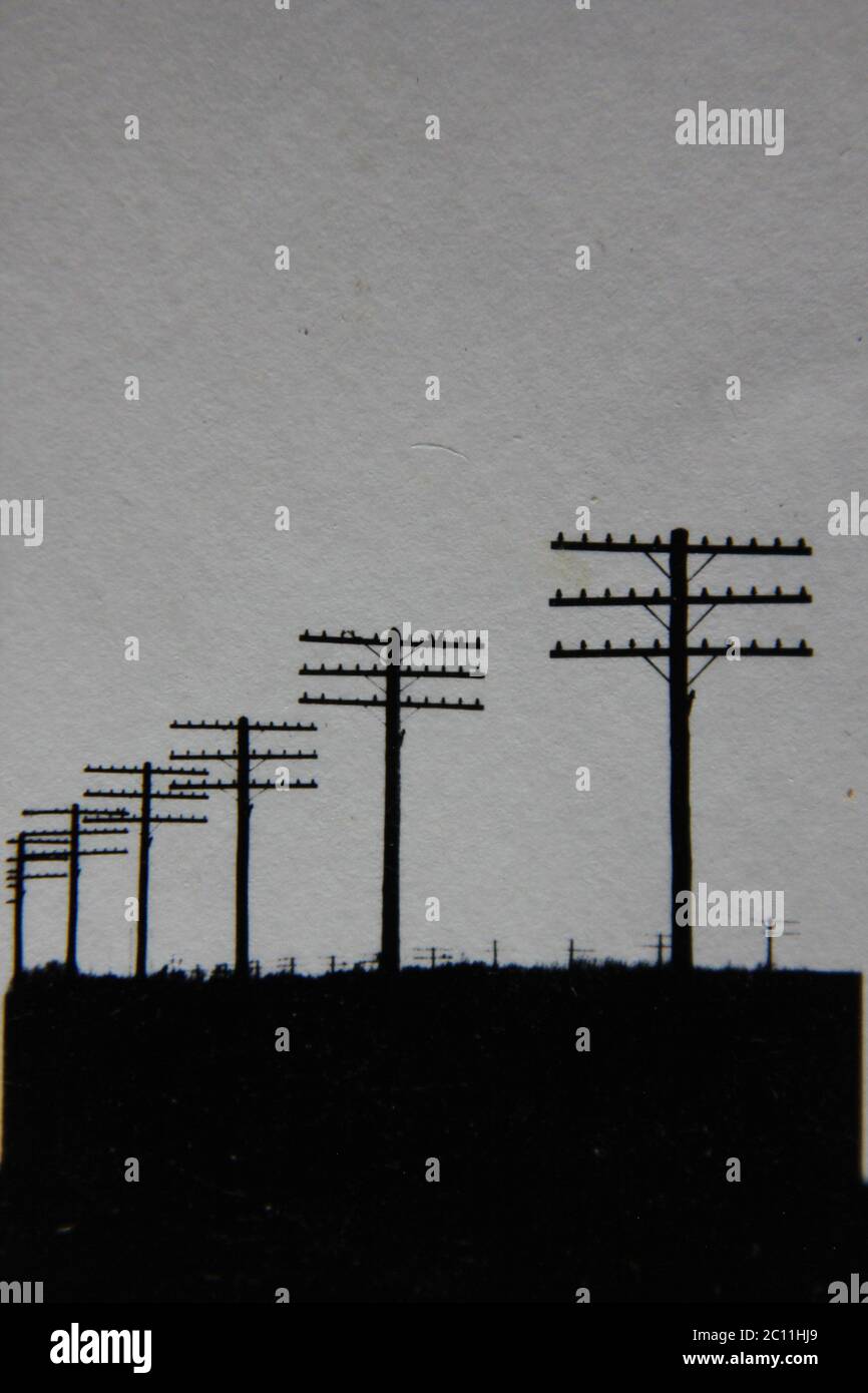 Fine 70s vintage black and white extreme photography of public utility ...