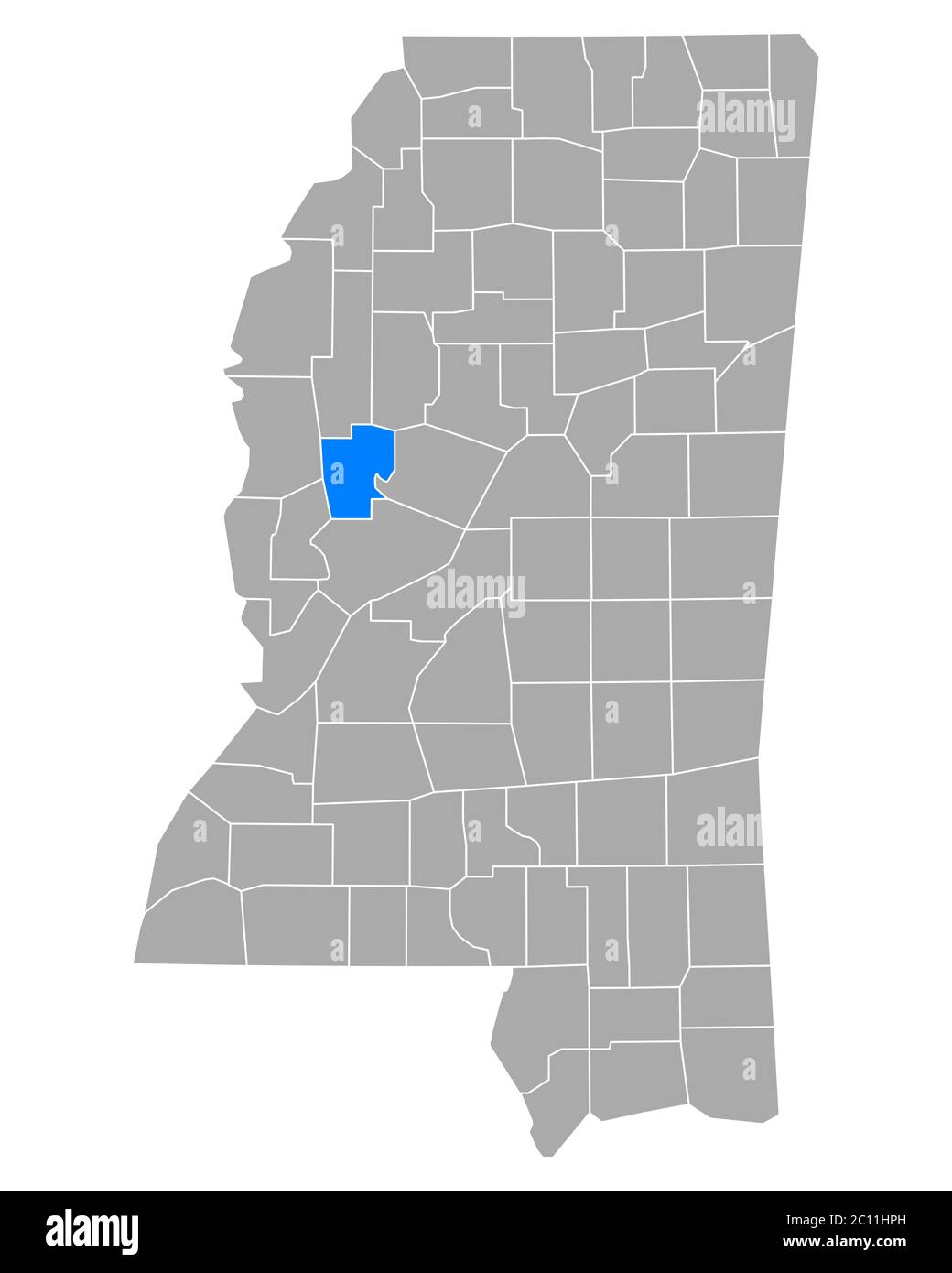 Map of Humphreys in Mississippi Stock Photo - Alamy