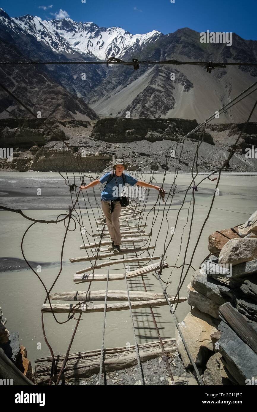 Bridge and hunza river hi-res stock photography and images - Alamy