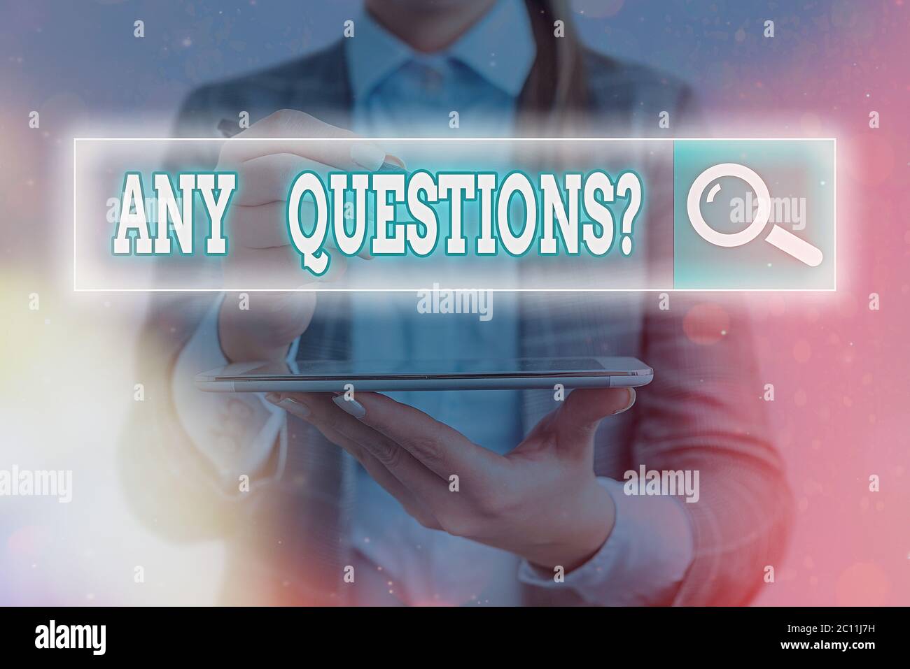 Handwriting text writing Any Questions Question. Conceptual photo ...