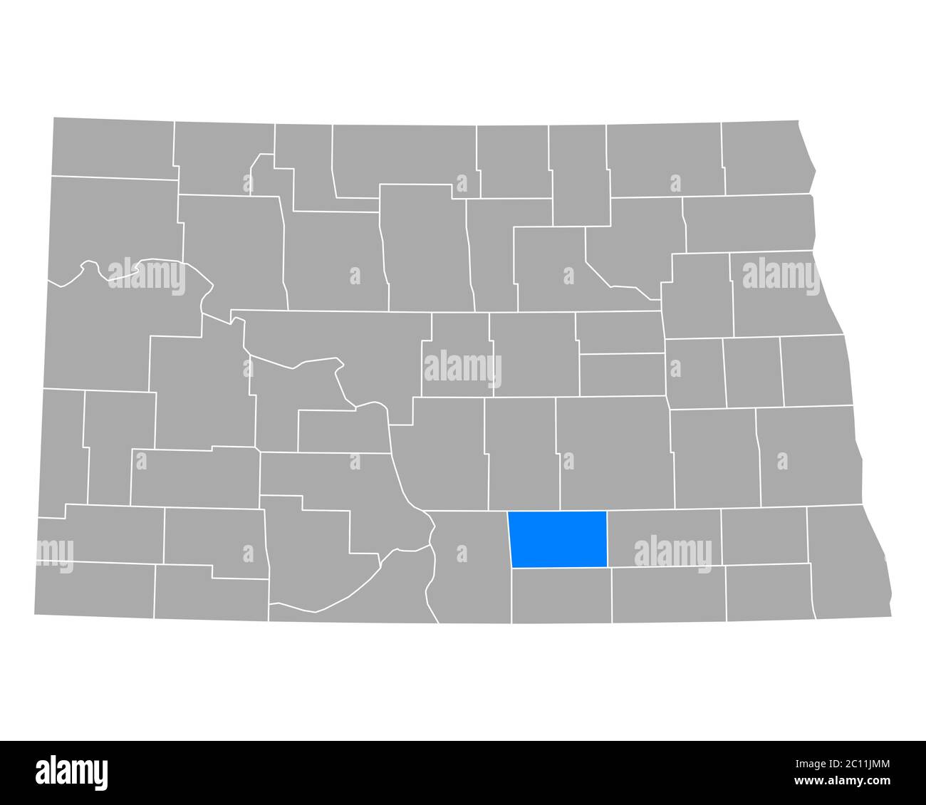 Map of Logan in North Dakota Stock Photo - Alamy