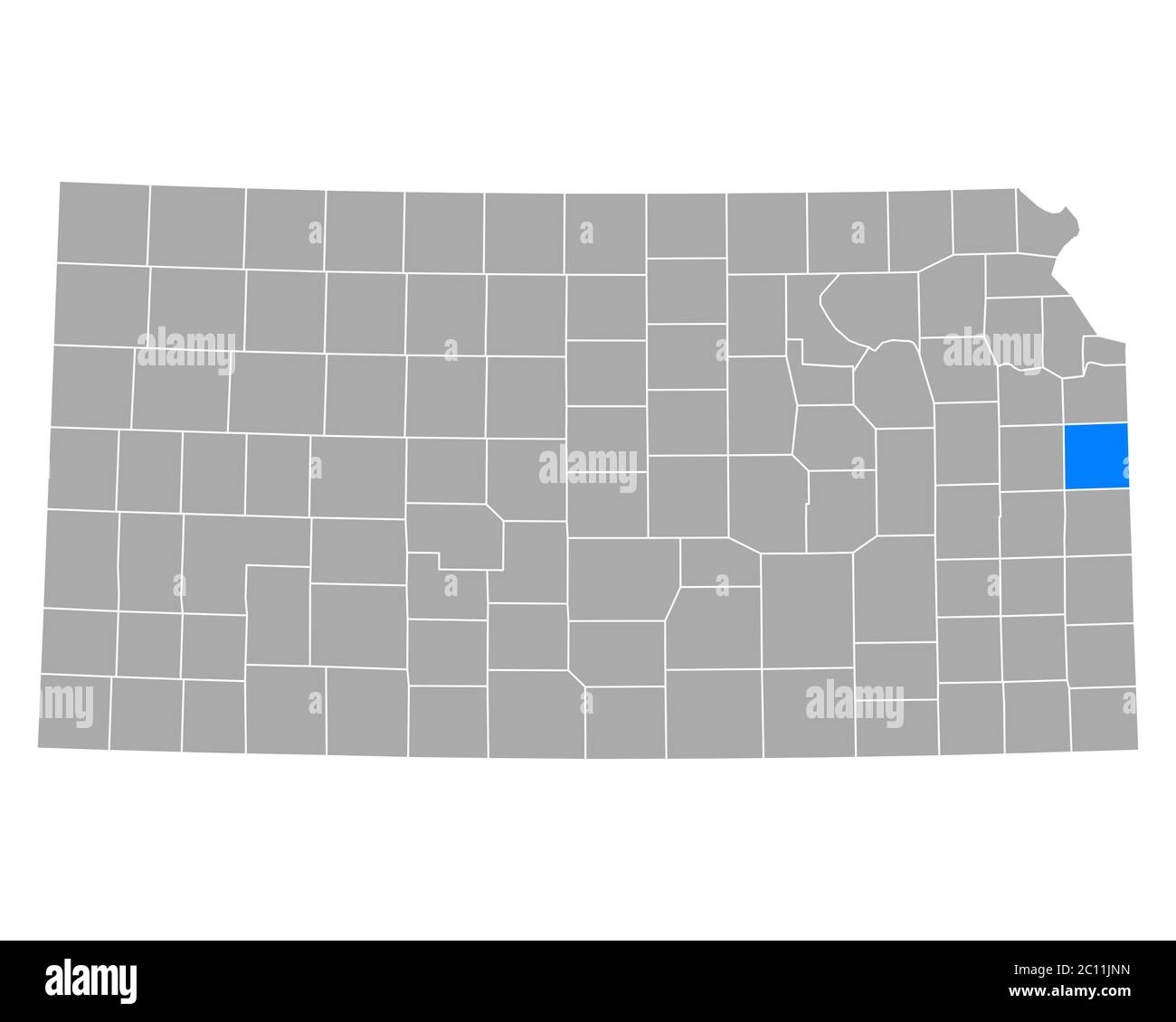 Map of Miami in Kansas Stock Photo - Alamy