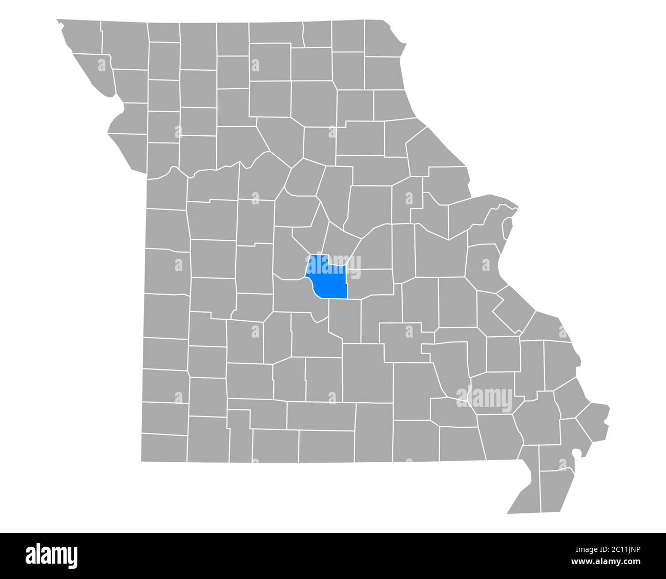 Map of Miller in Missouri Stock Photo - Alamy