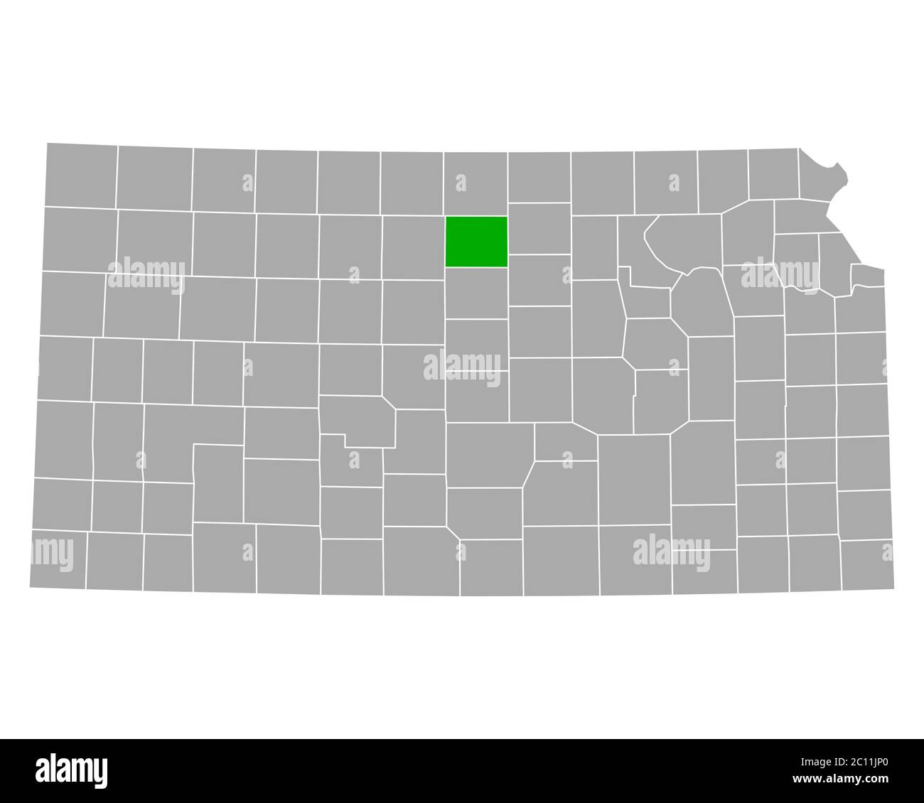 Map of Mitchell in Kansas Stock Photo - Alamy