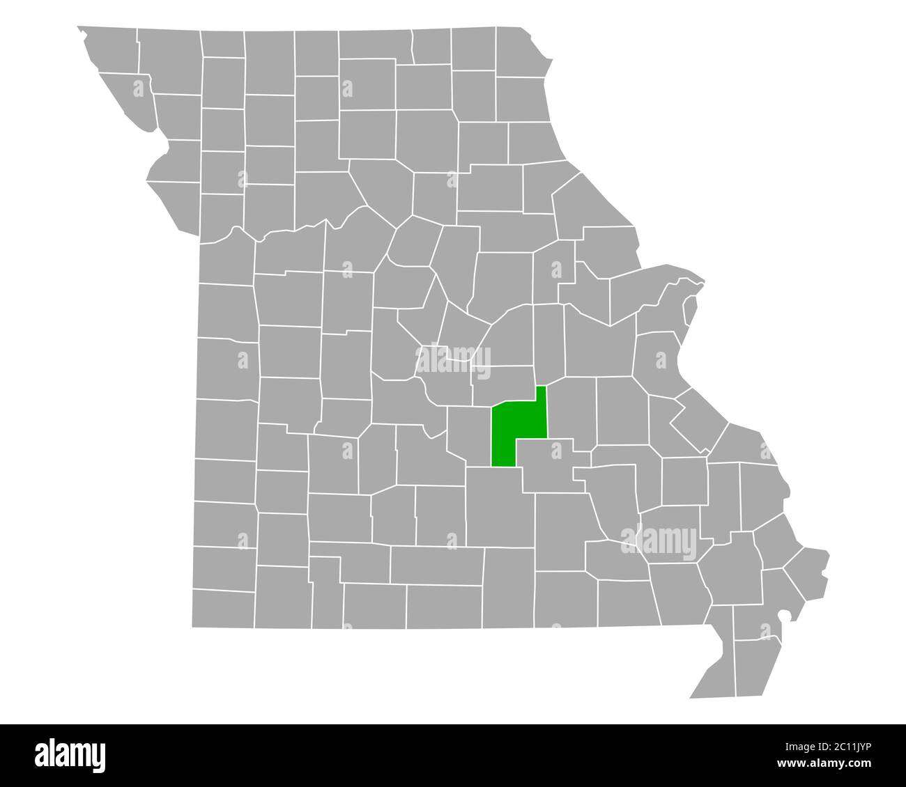 Map of Phelps in Missouri Stock Photo - Alamy