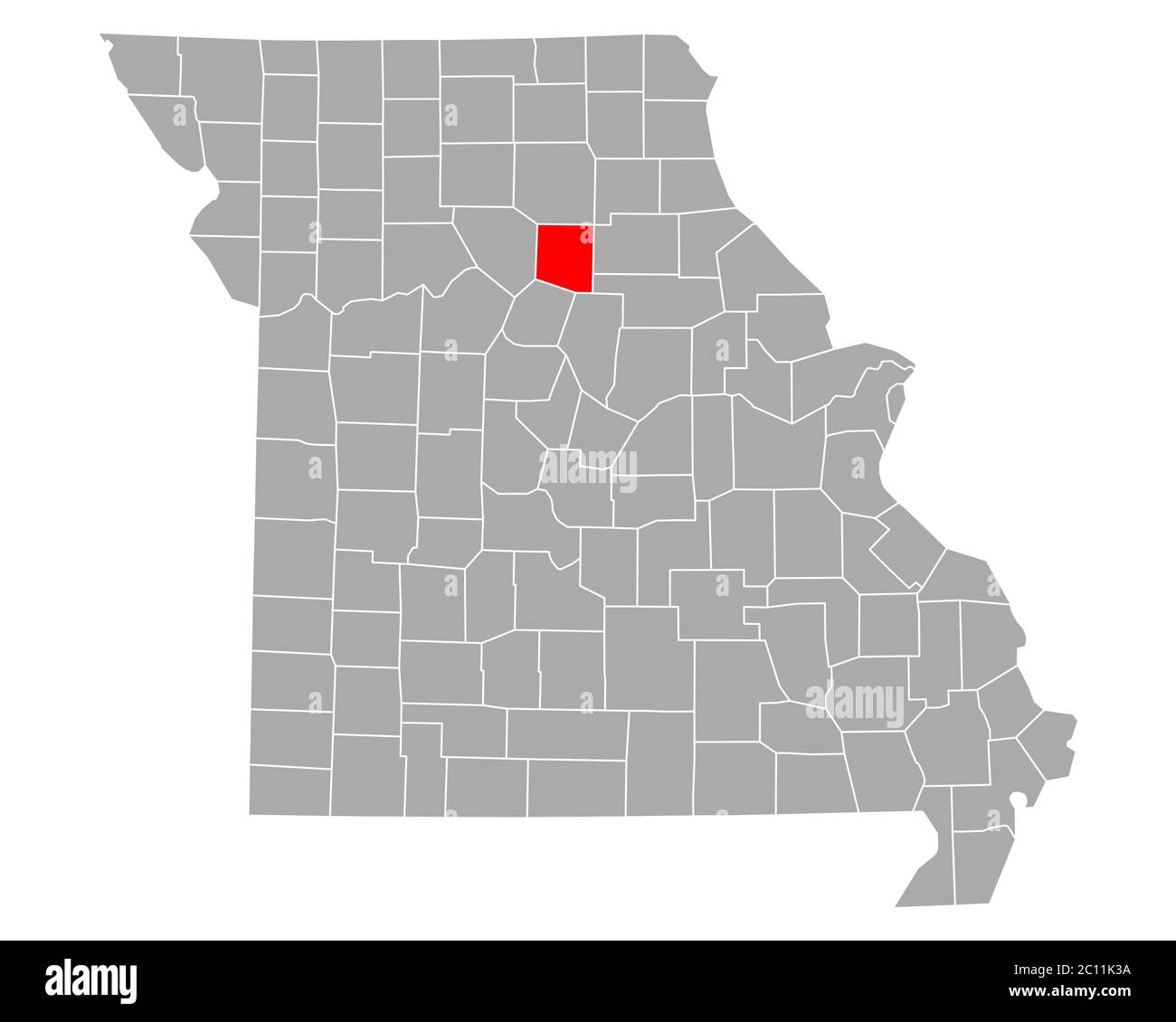 Map of Randolph in Missouri Stock Photo - Alamy