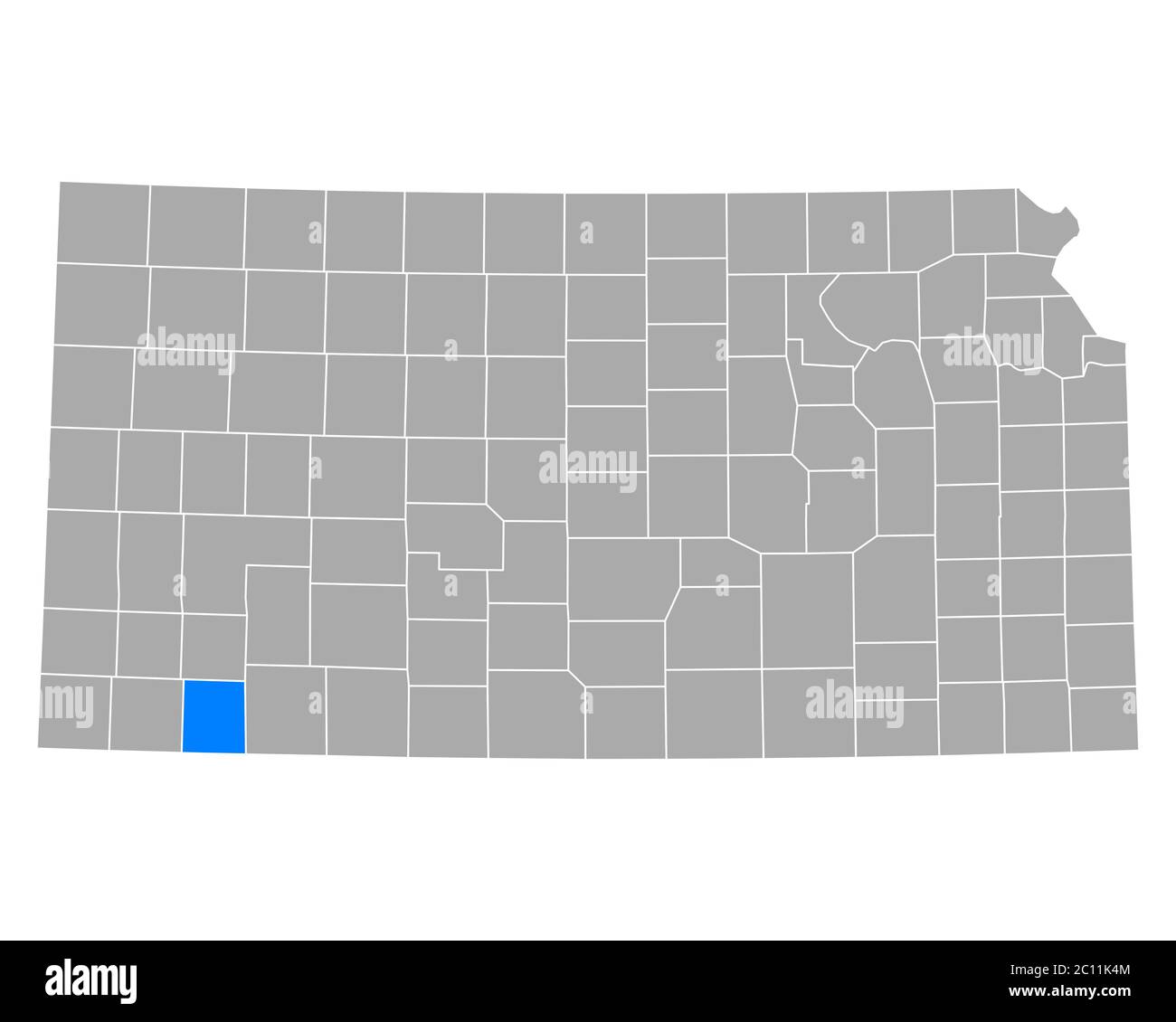 Map of Seward in Kansas Stock Photo - Alamy