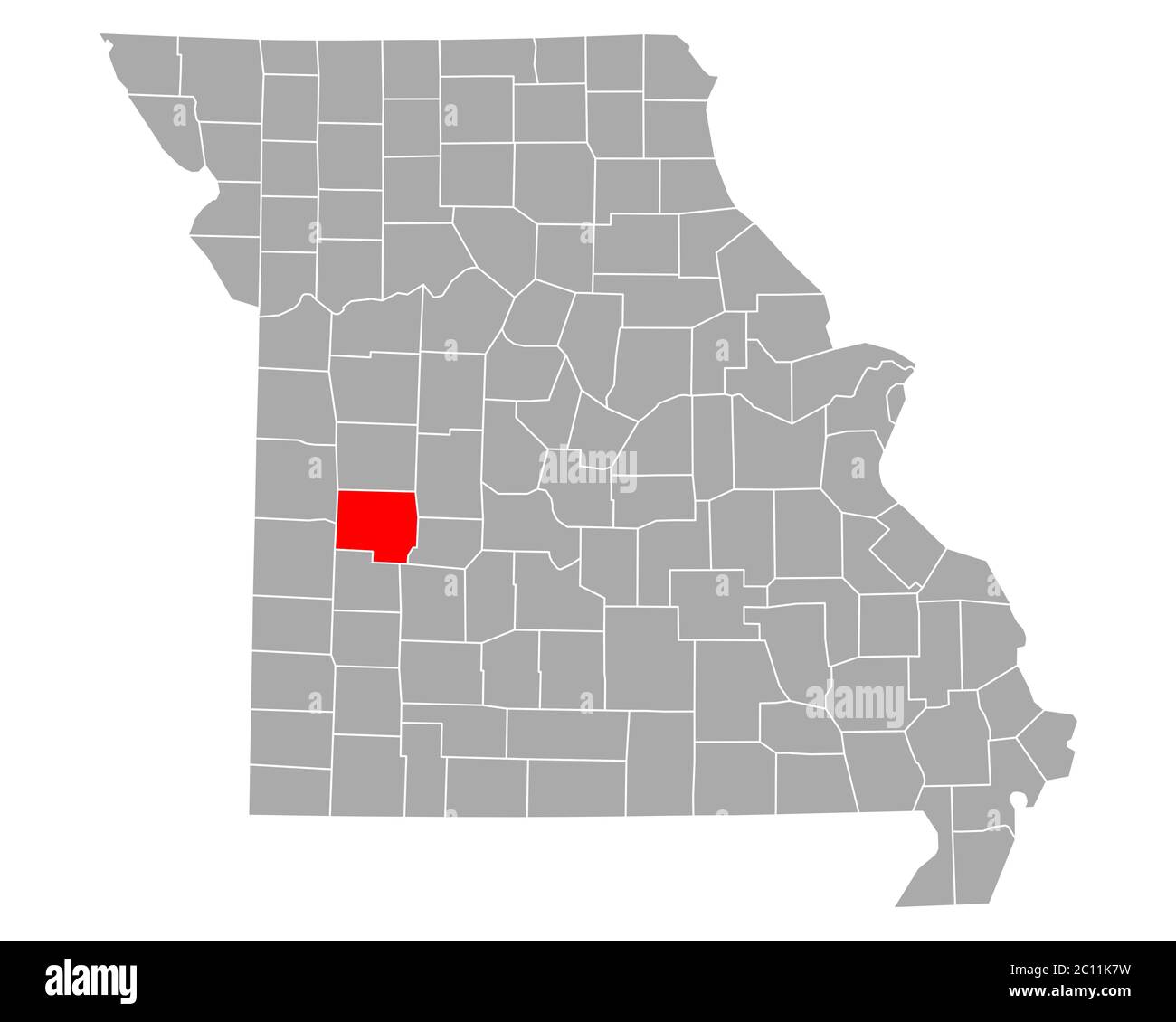 Map of St Clair in Missouri Stock Photo - Alamy