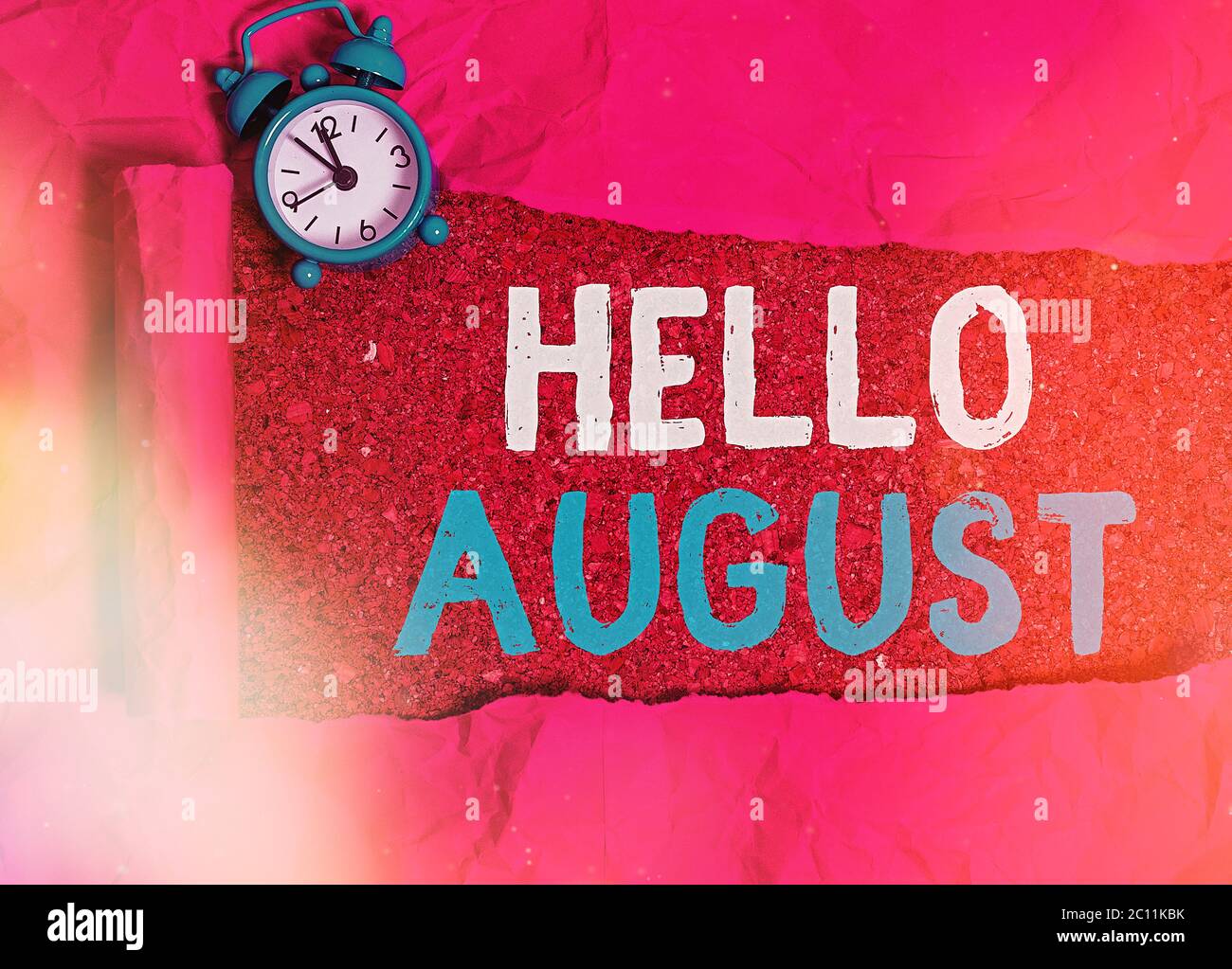 Conceptual hand writing showing Hello August. Concept meaning a ...
