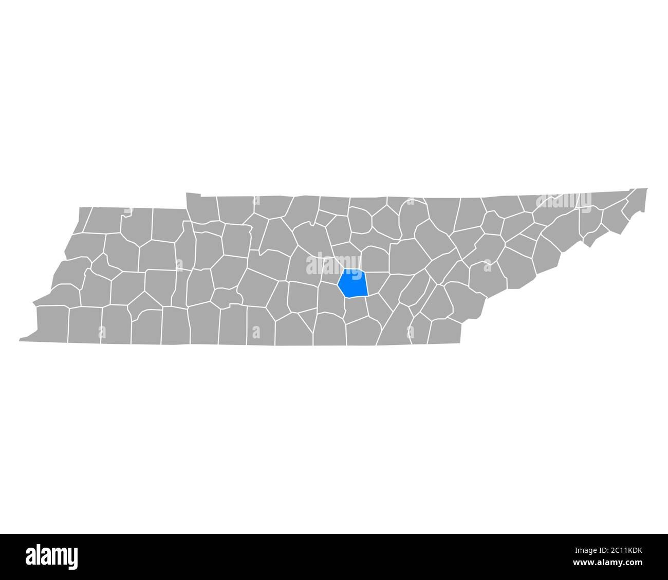 Map of Warren in Tennessee Stock Photo - Alamy