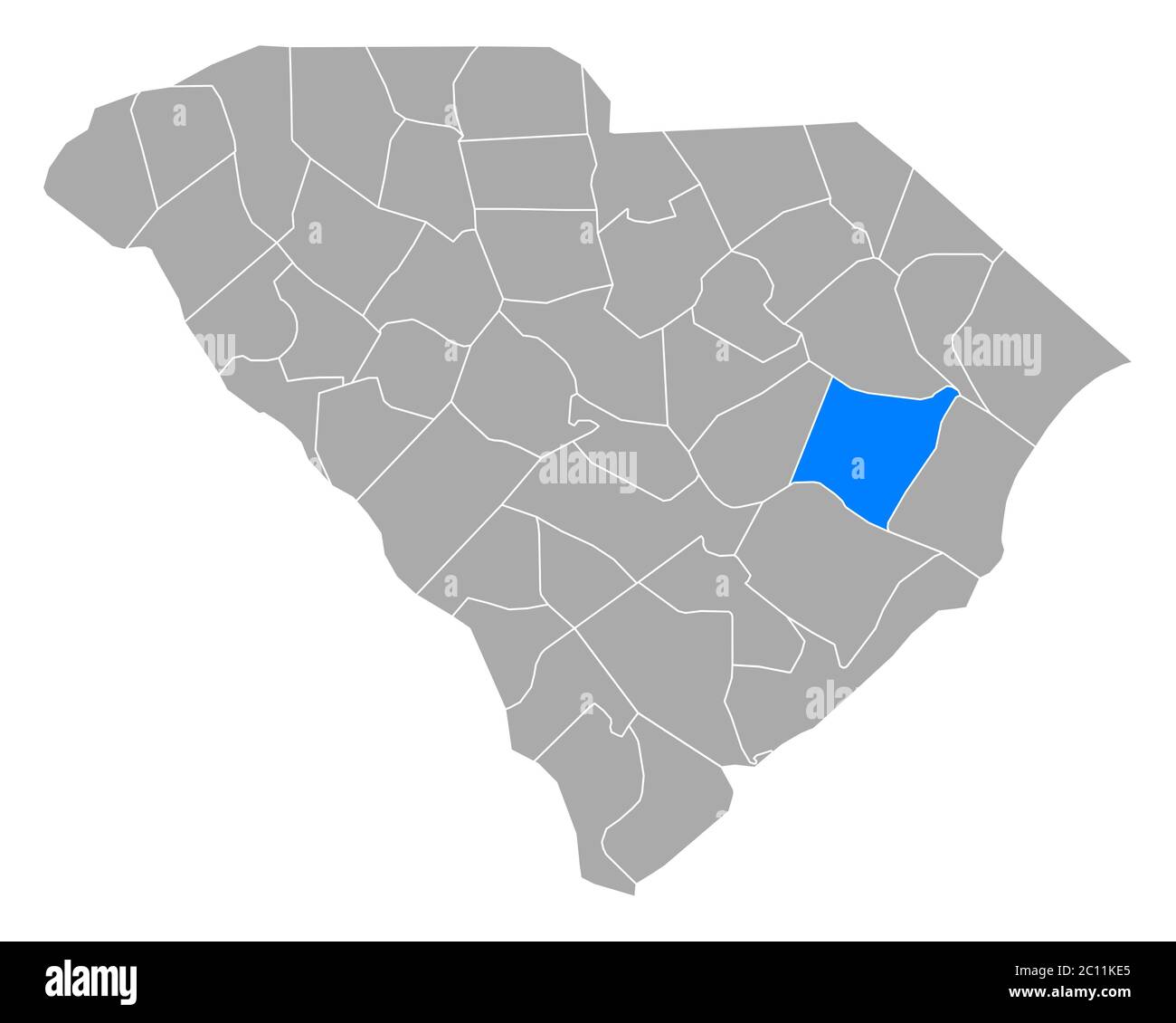 Map of Williamsburg in South Carolina Stock Photo - Alamy