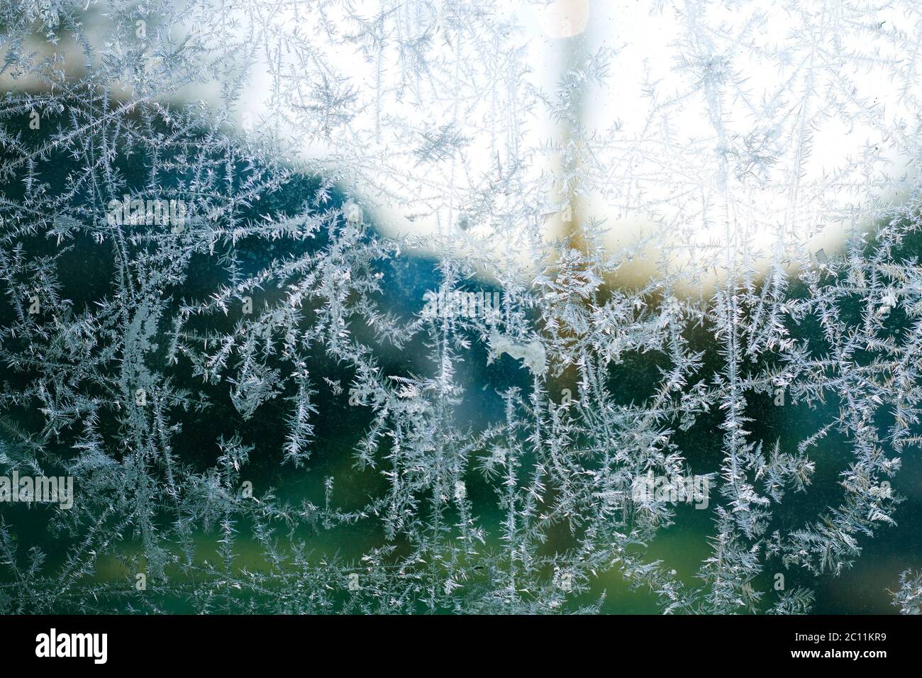 Frost on a window Stock Photo - Alamy
