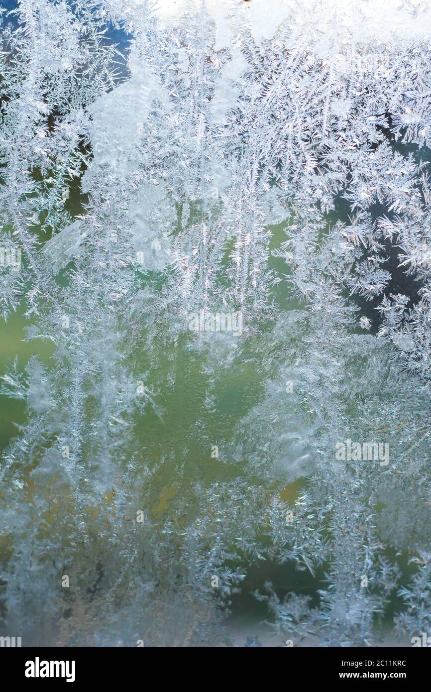 Frost on a window Stock Photo - Alamy