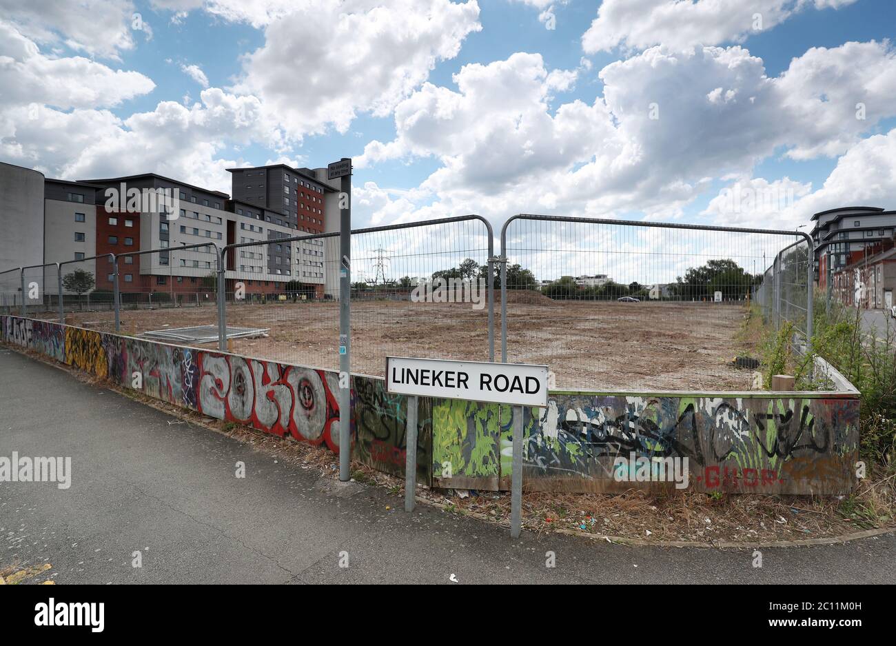 General view of Lineker Road on the site of Leicester City's former ...