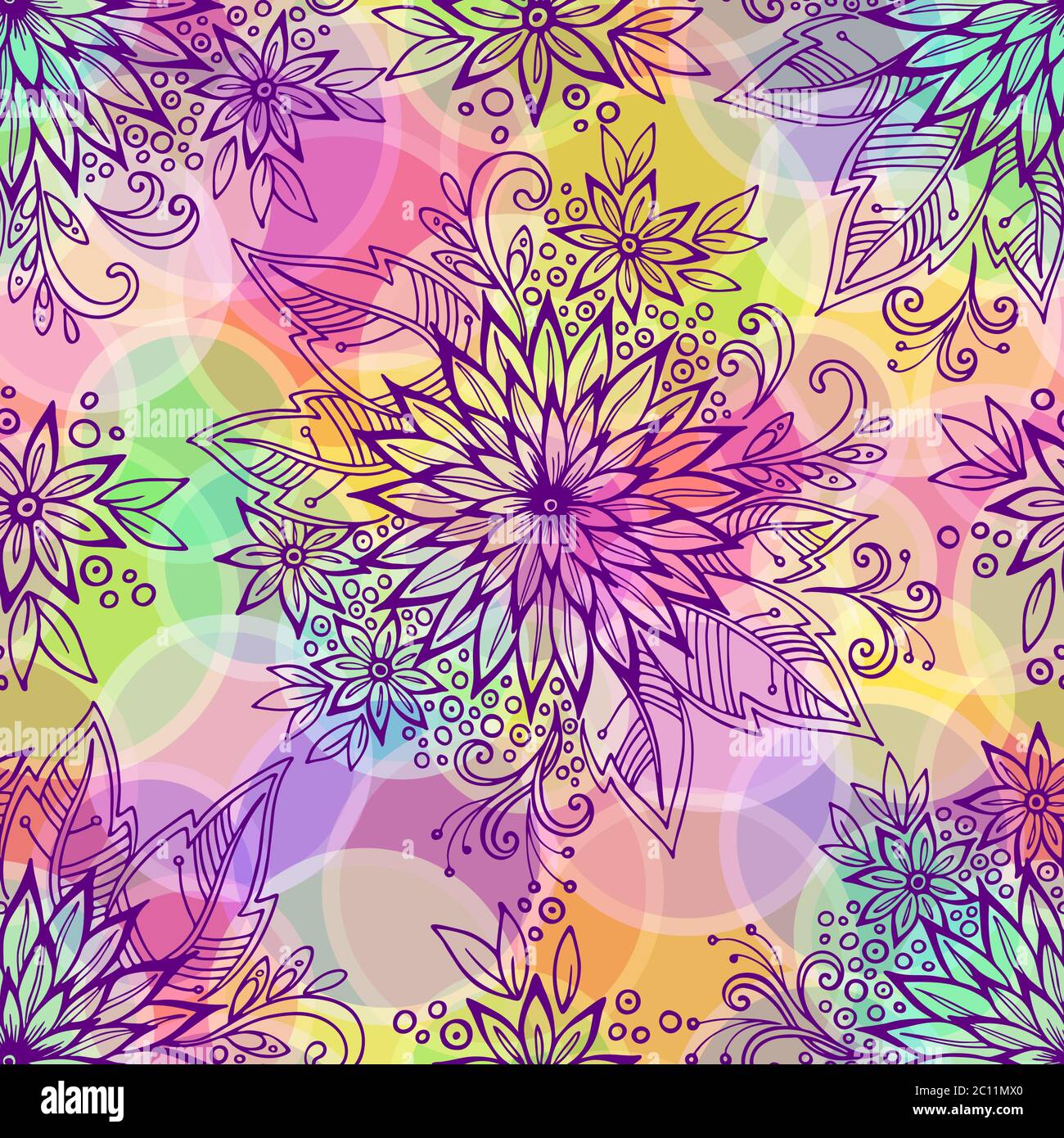 Seamless Floral Pattern Stock Photo - Alamy