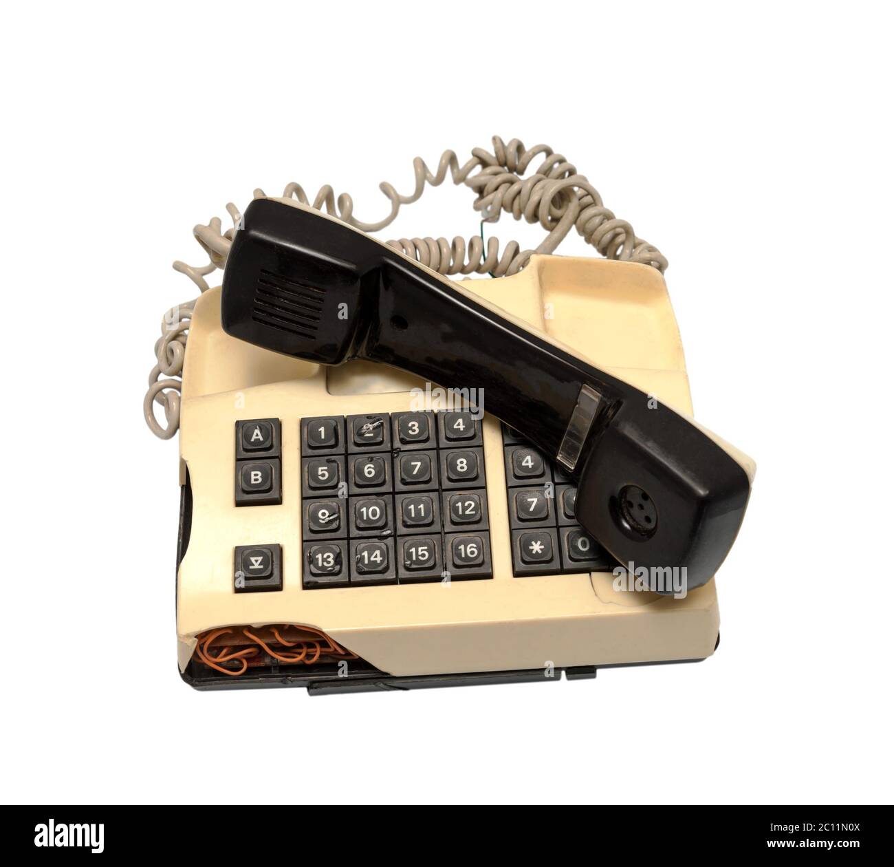 Broken telephone cable hi-res stock photography and images - Alamy