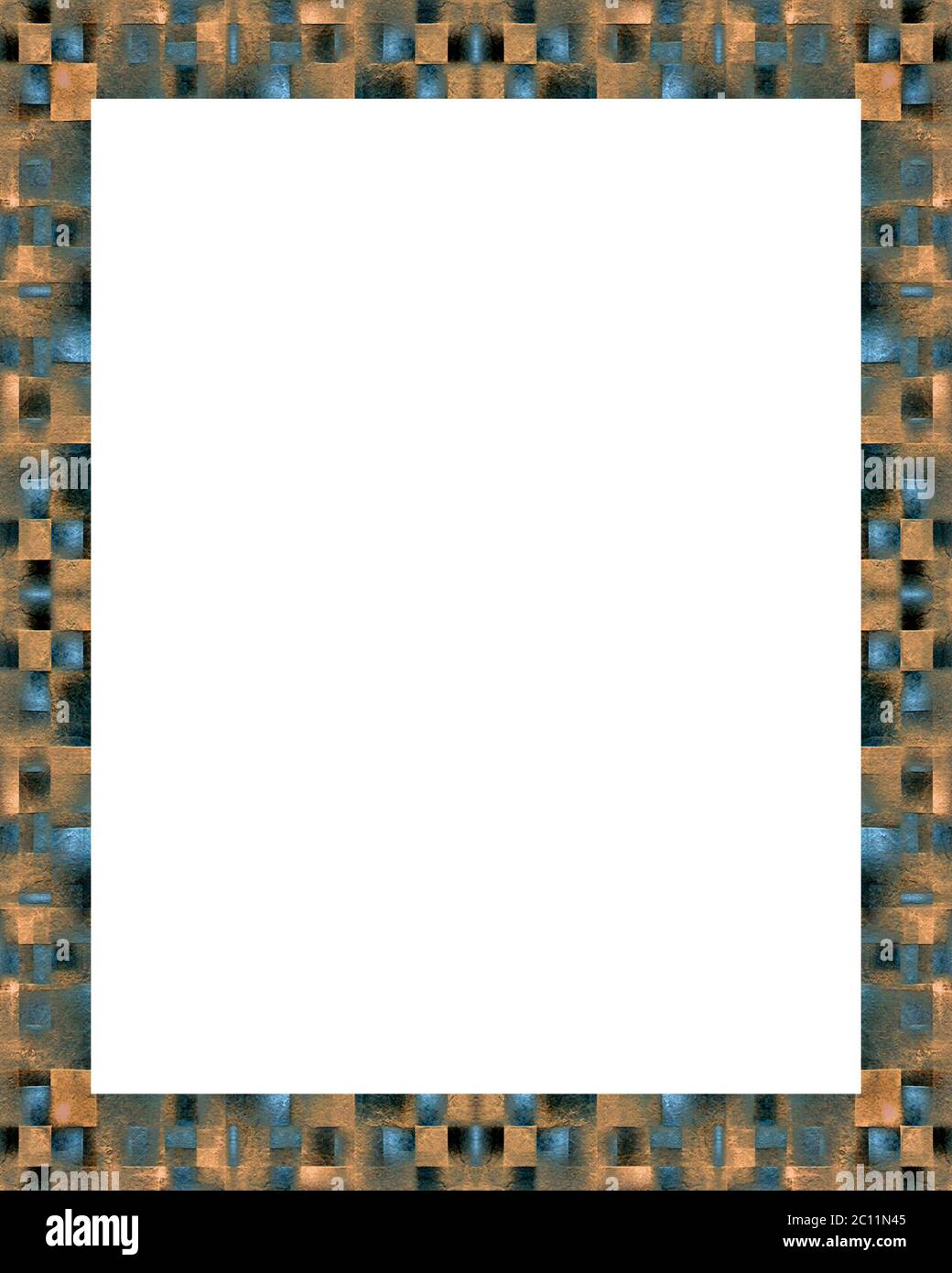 White Frame Background with Decorated Borders Stock Photo - Alamy