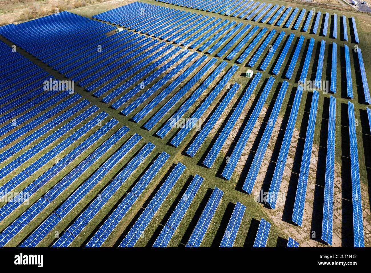 Photovoltaic panels for renewable electric production in the nature ...