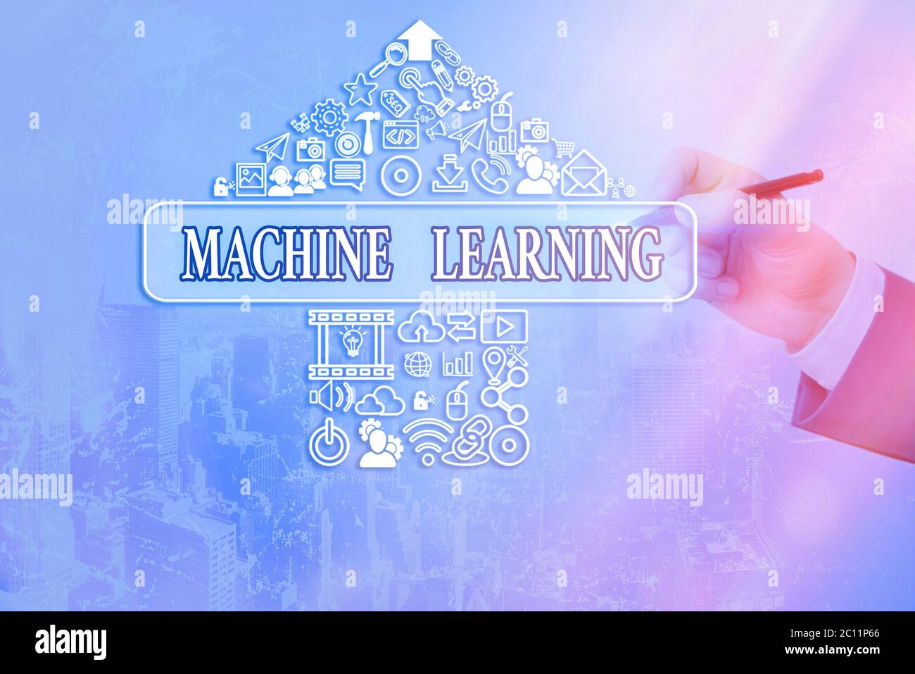 Handwriting text writing Machine Learning. Conceptual photo the concept ...