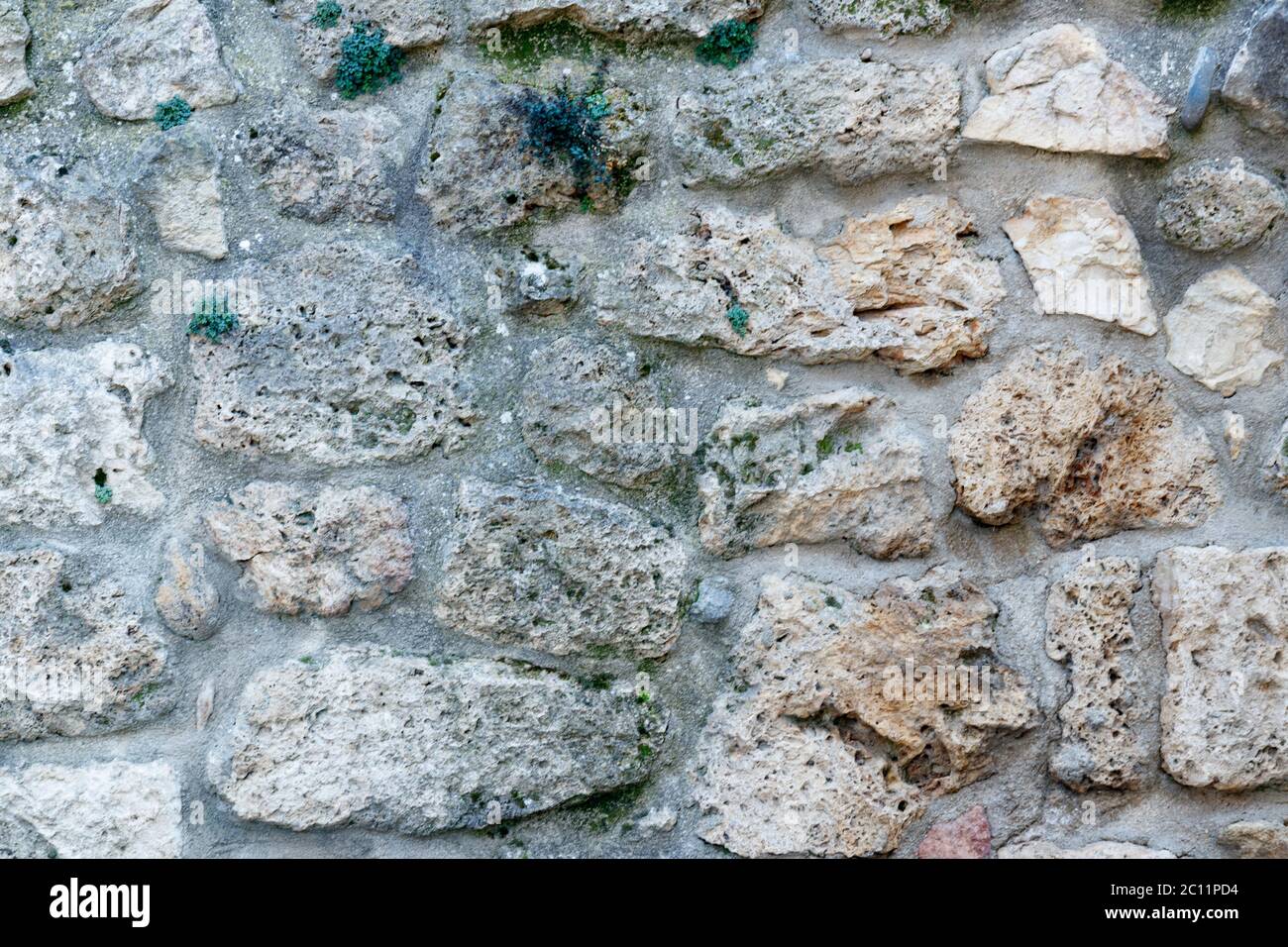 an ancient wall of stones Stock Photo - Alamy
