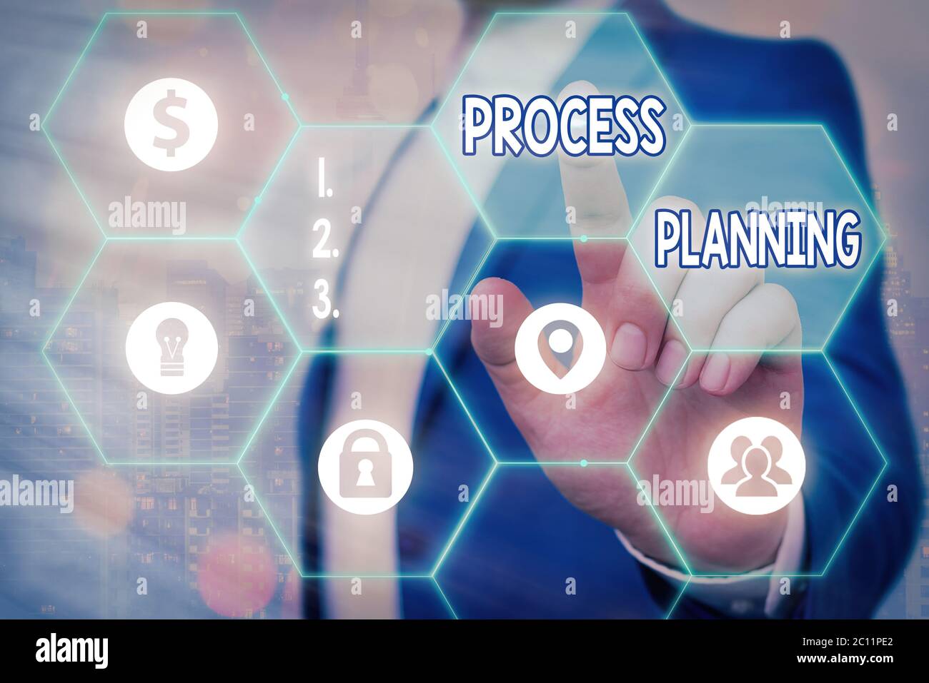 Writing note showing Process Planning. Business concept for the ...
