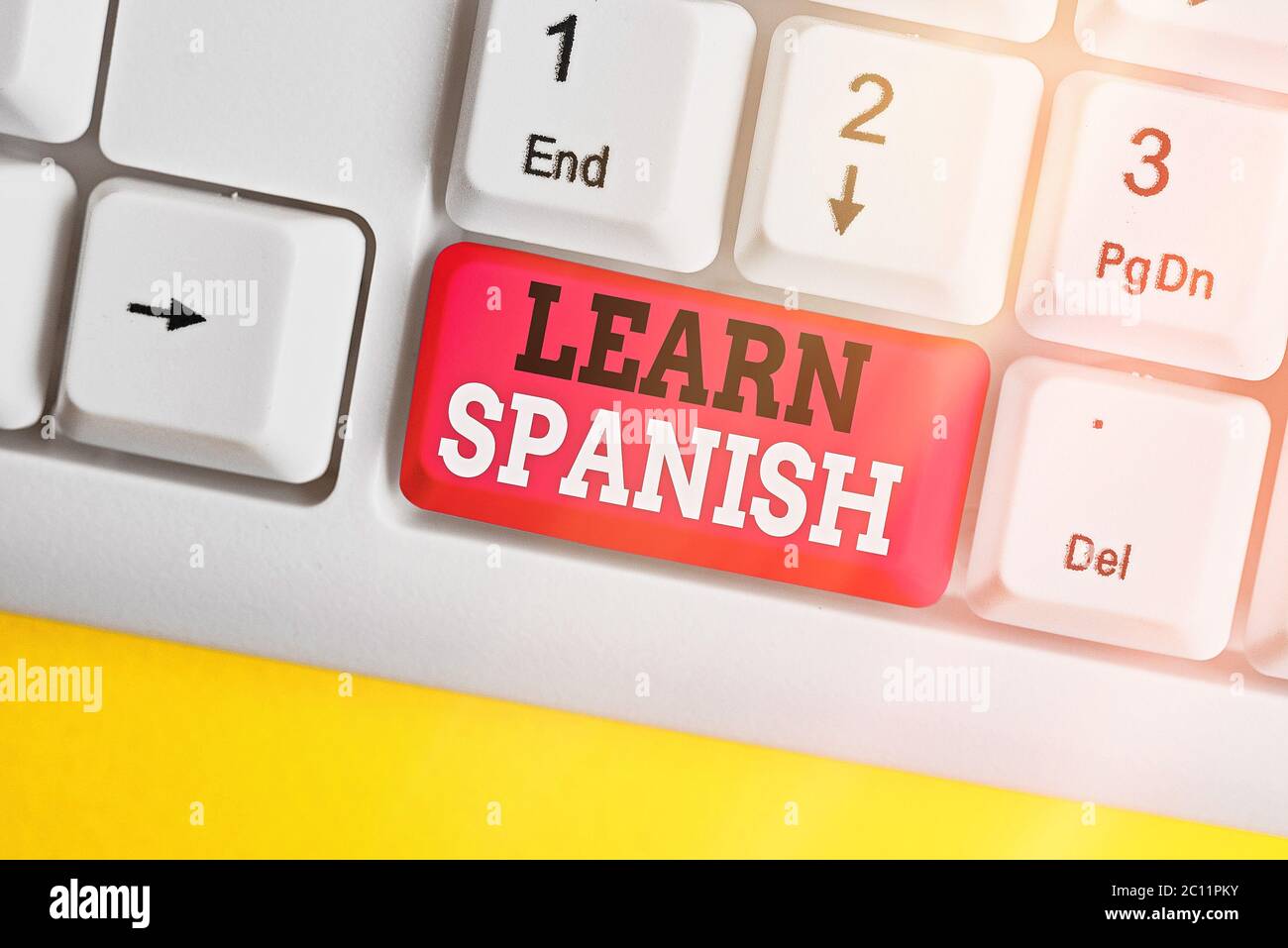 Text sign showing Learn Spanish. Business photo showcasing to train ...
